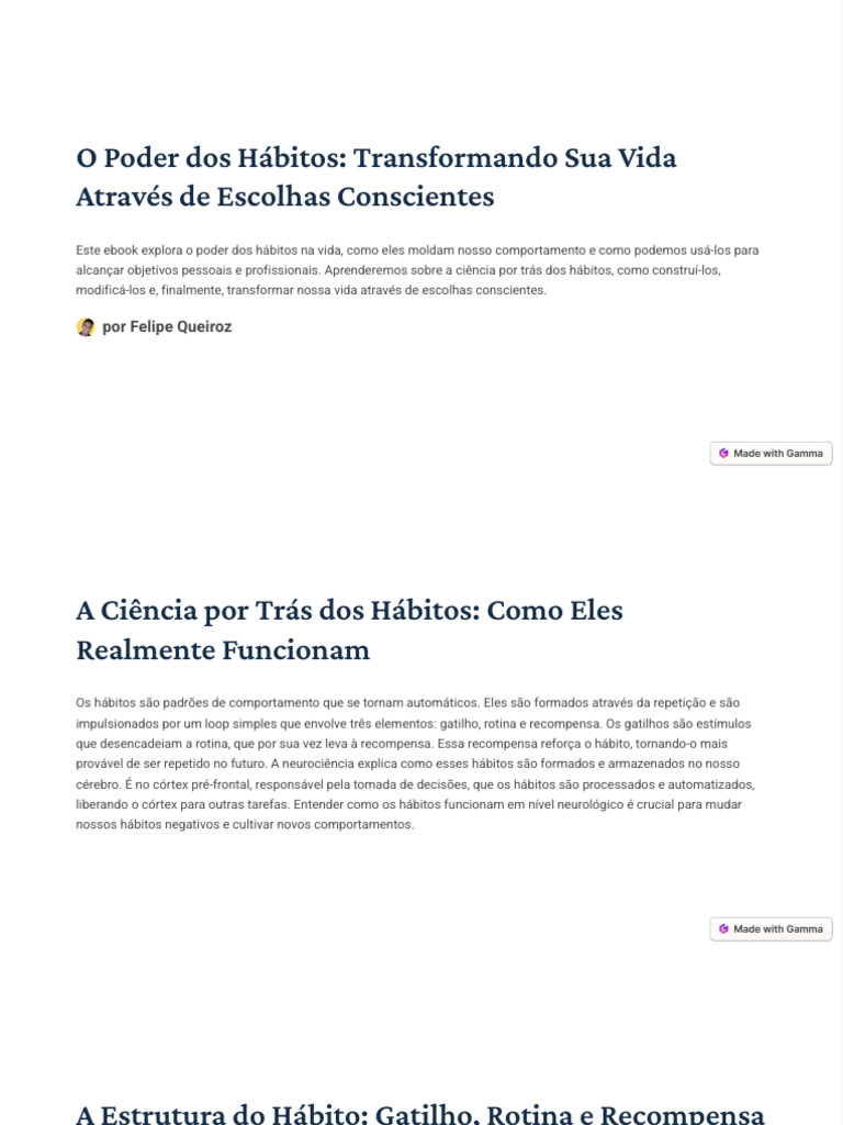 O Poder Dos Habitos Transformando Sua Vida Atraves de Escolhas ...