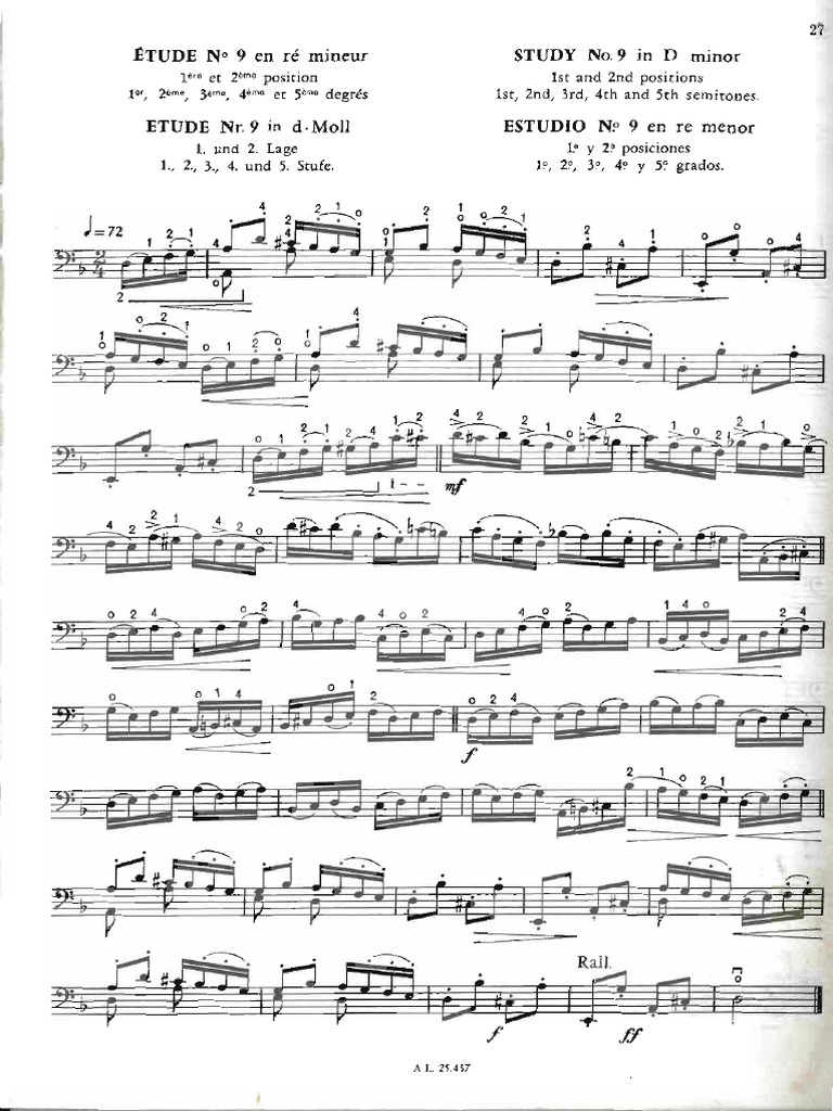 Rabbath Etude 9 | PDF