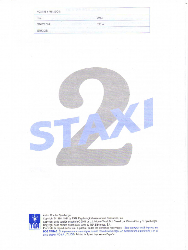 STAXI_2_HojaRespuesta | PDF