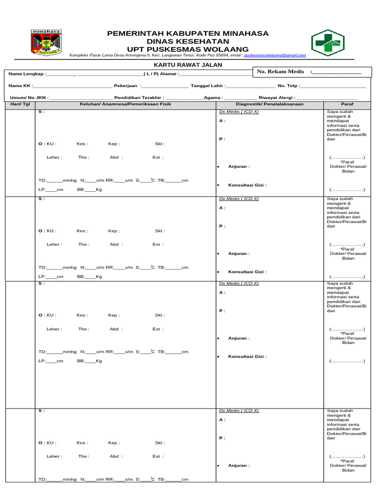 KARTU RAWAT JALAN 2023 | PDF