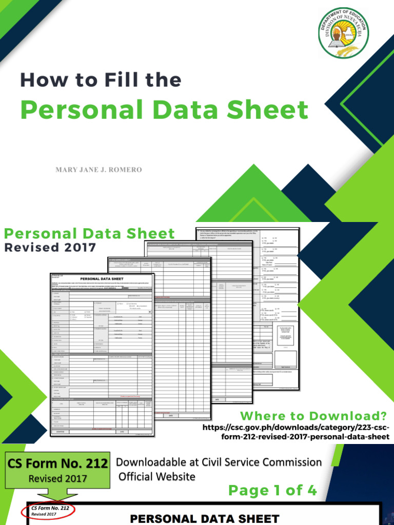 How To Fill The PDS 1 | PDF