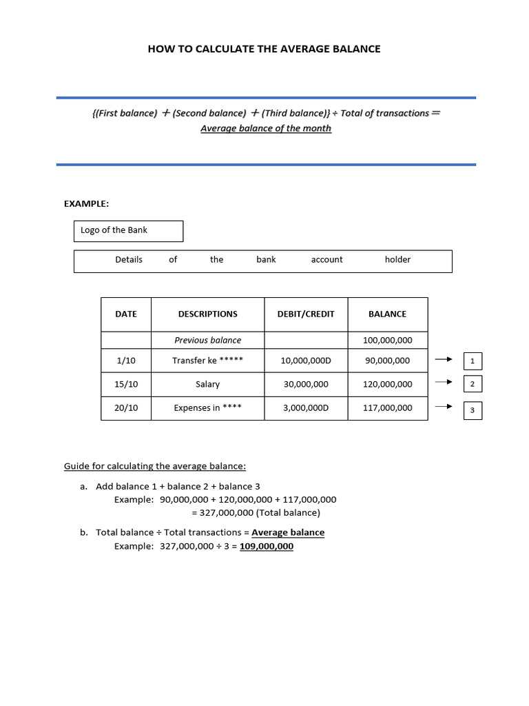 Calculate Average Balance Easily | PDF