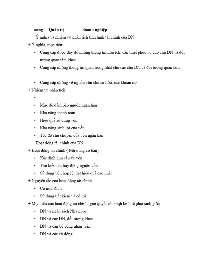 Chương 5. Quản trị tài chính QTDN | PDF