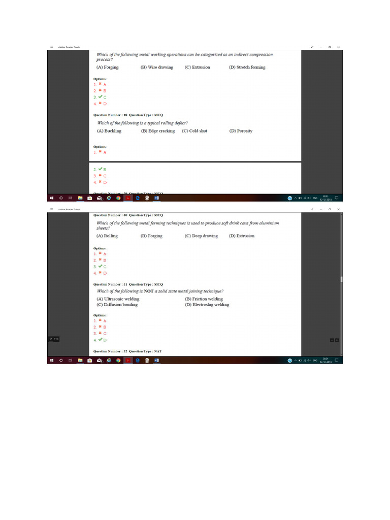 Metrology Previous Year Question | PDF