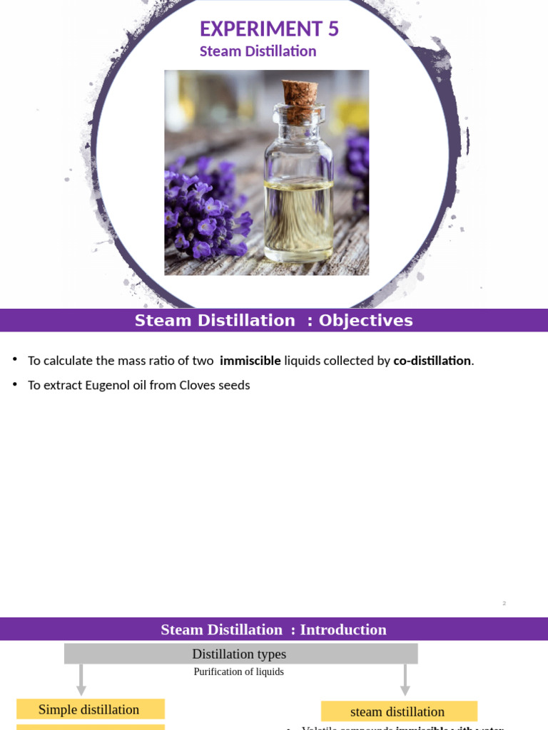 Exp5 staem distilation | PDF | Distillation | Liquids