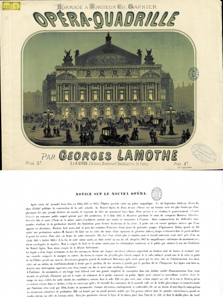 Opéra Quadrille by Georges Lamothe | PDF