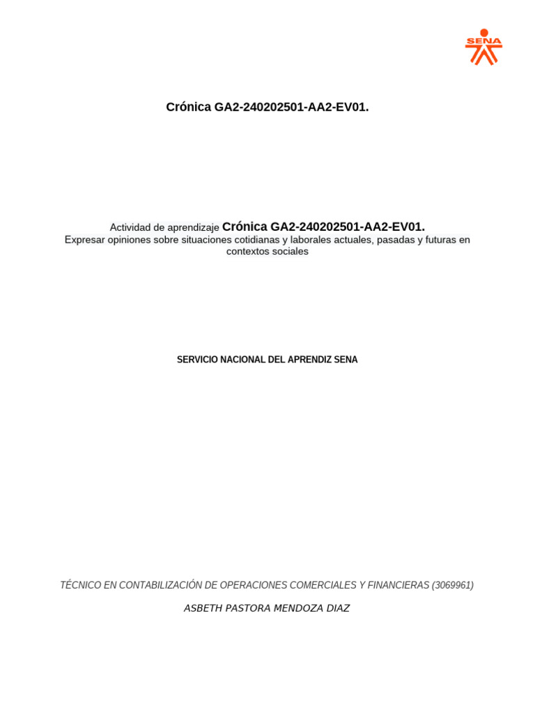 Crónica GA2-240202501-AA2-EV01. | PDF