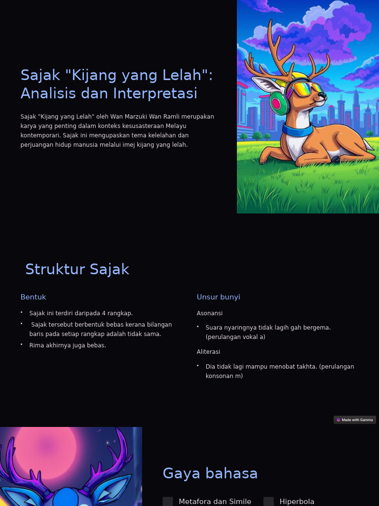 Analisis Sajak "Kijang yang Lelah" | PDF