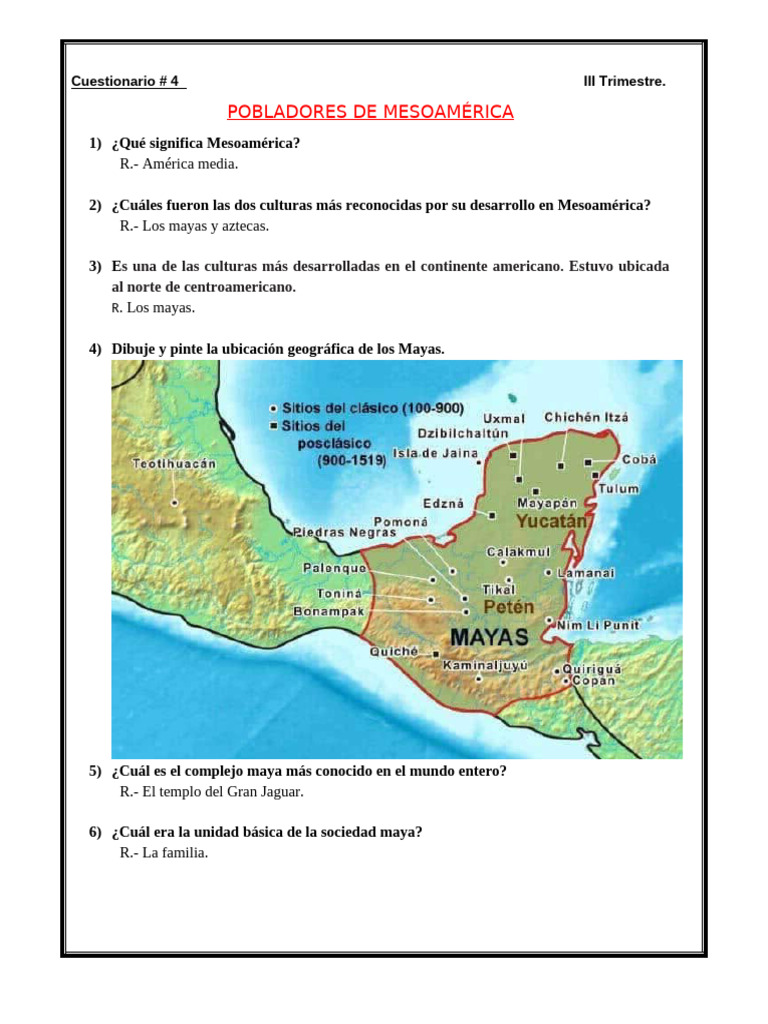 Tema 4. III Trim. 1ro. SEC. | PDF