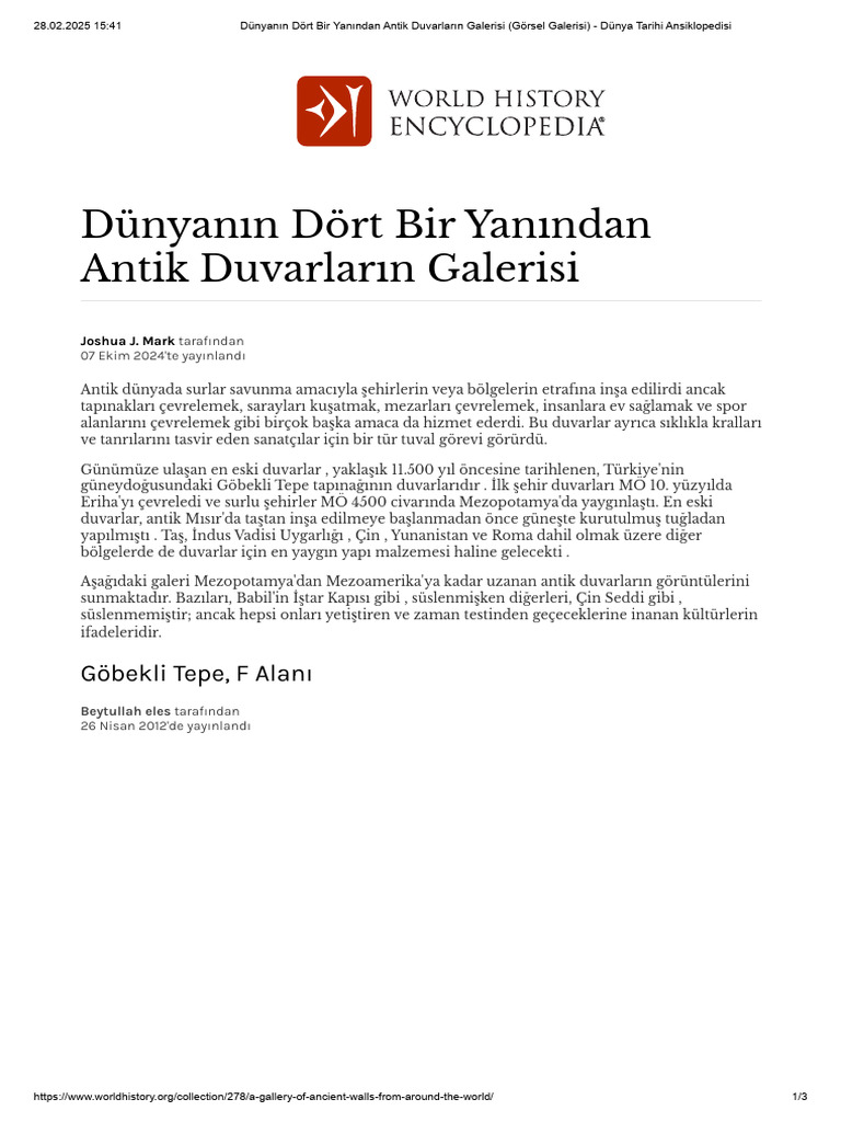 Dünyanın Dört Bir Yanından Antik Duvarların Galerisi (Görsel Galerisi ...