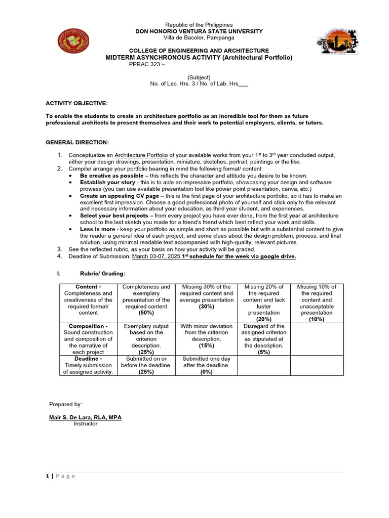 Asynchronous Activity 4 Architectural Design Portfolio | PDF