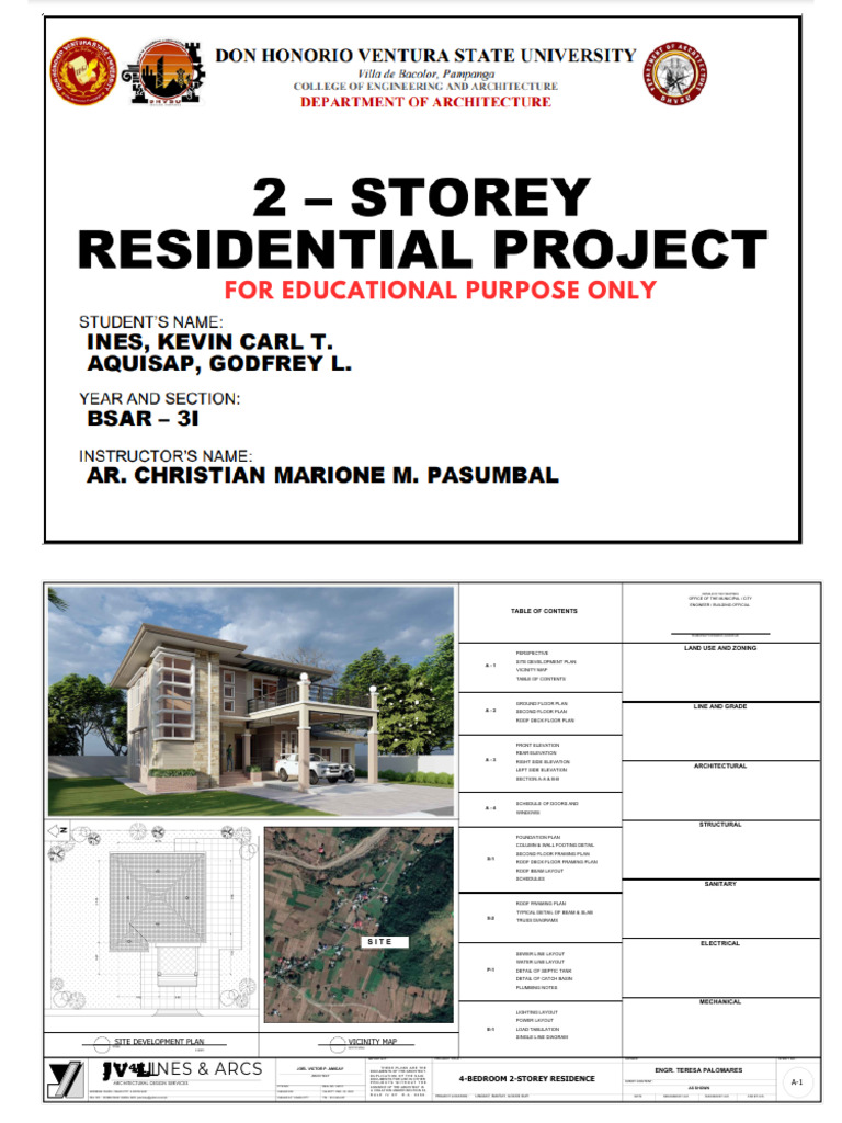 2 Storey Residential House Btech PDF | PDF | Structural Engineering | Building Engineering
