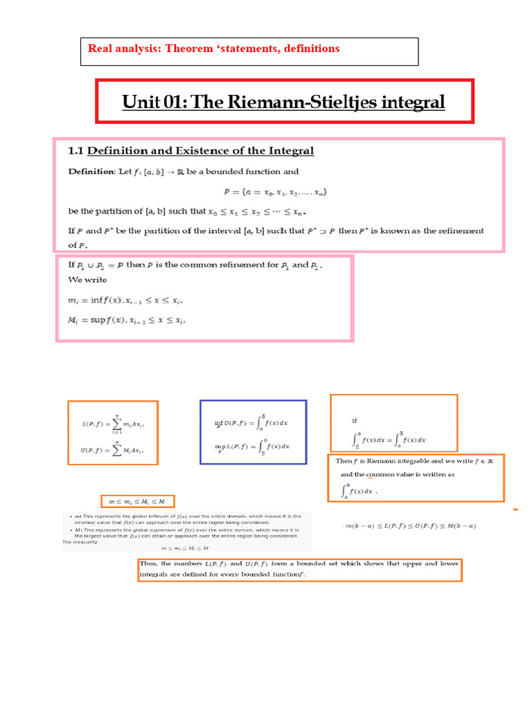 Real Analysis 1 Theorems | PDF