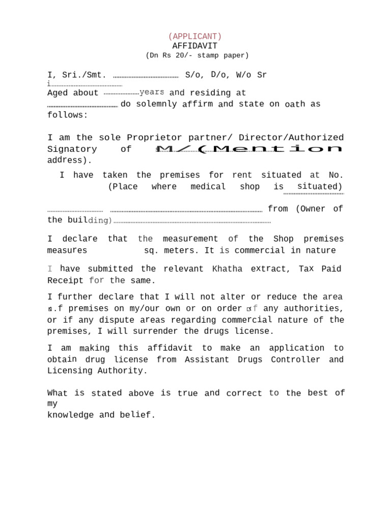 Applicant Affidavit | PDF