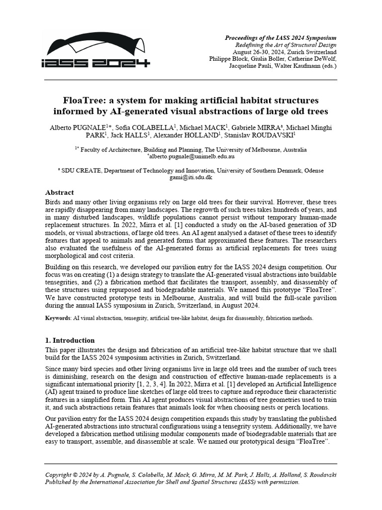 FloaTree - A System For Making Artificial Habitat Structures Informed by AI-generated Visual ...