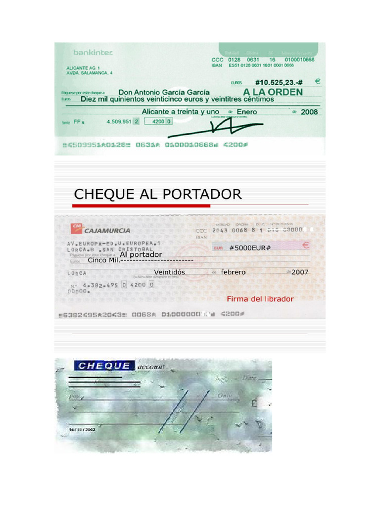 Tipos de Cheques | PDF