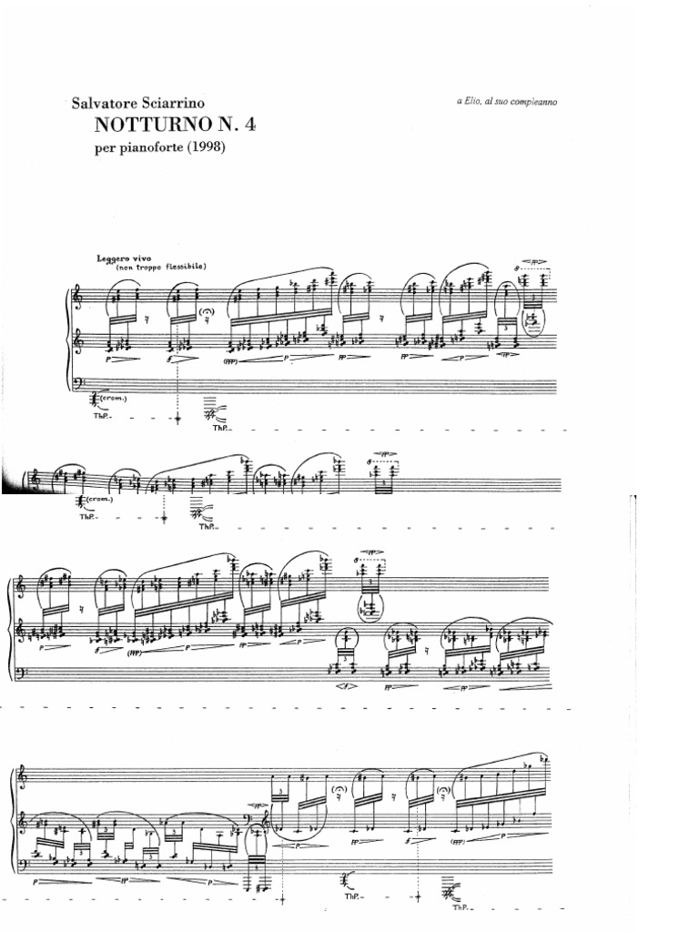SALVATORE SCIARRINO Notturno N. 4 | PDF