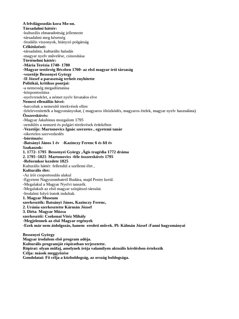 felvilágosodás kora folytatás lesz | PDF