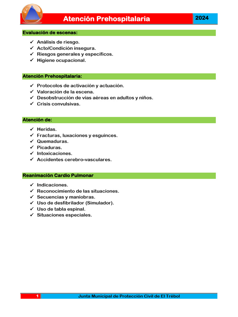 Atención Prehospitalaria 2024 | PDF