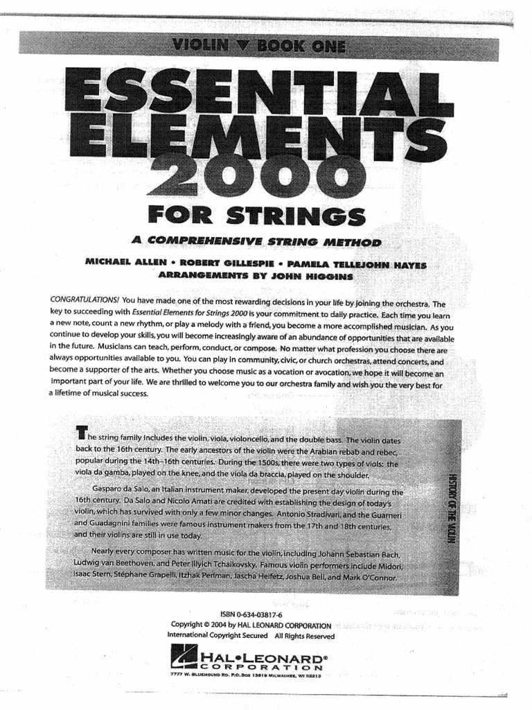 Essential - Violino - Volume 1 | PDF