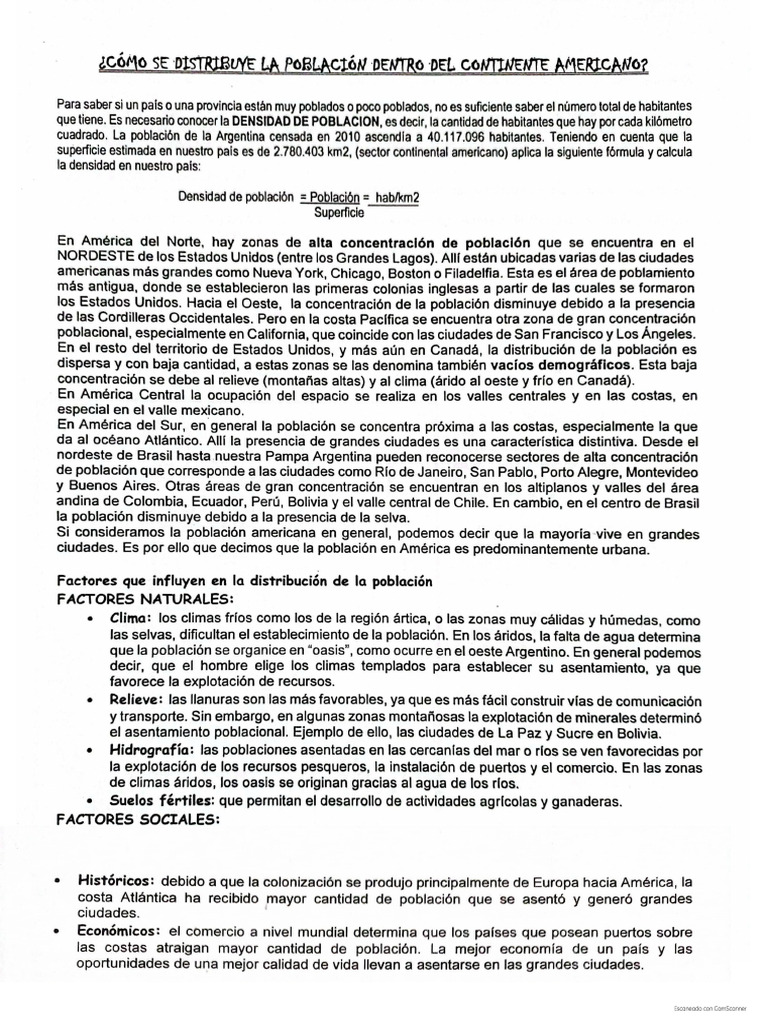 Población de América | PDF