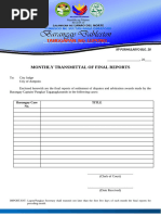 KP Form #28 (Monthly Transmittal of Final Reports) | PDF