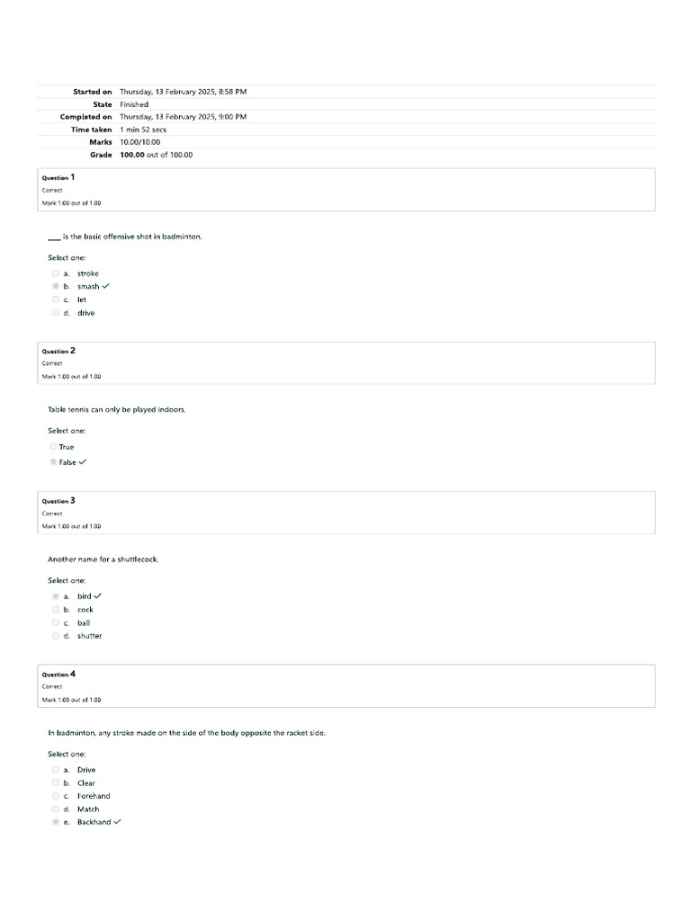 PE2 written work 1 | PDF