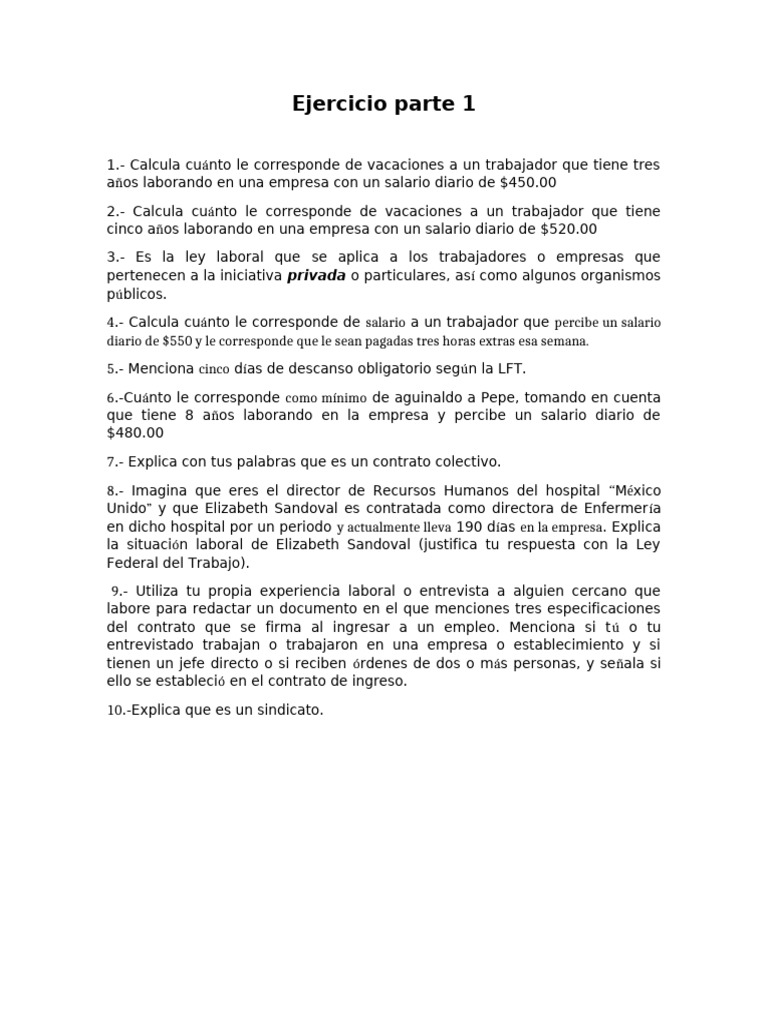 Ejercicio Parte 1 | PDF