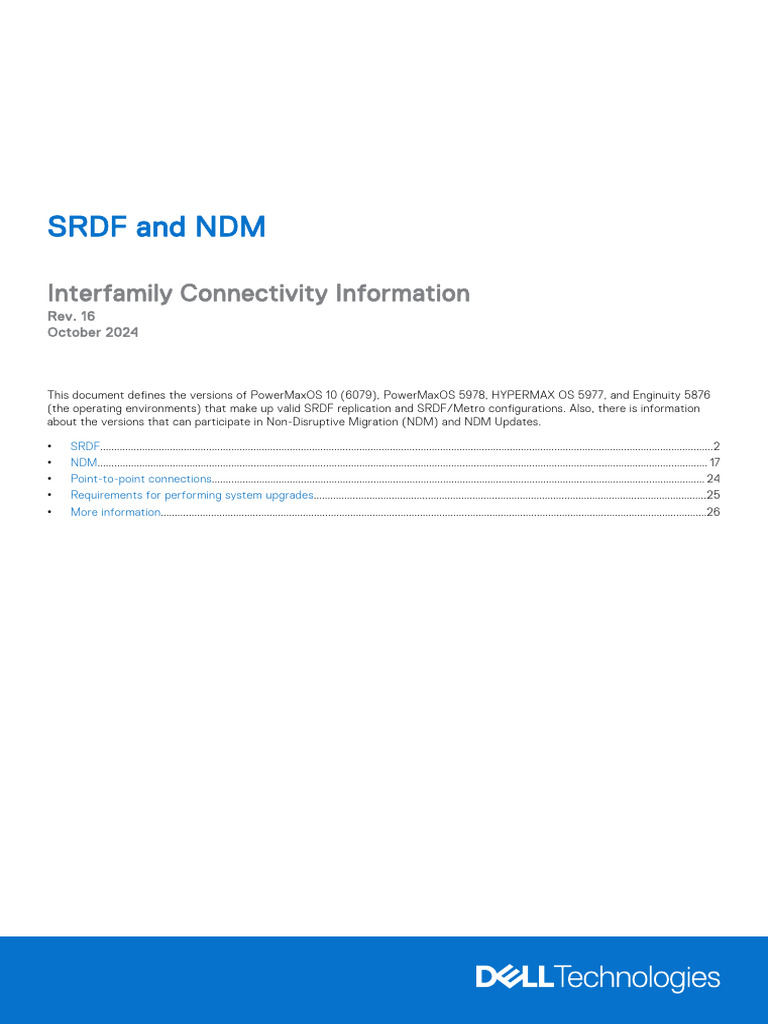 dell-srdf-connect | PDF | Matrix (Mathematics) | Replication (Computing)