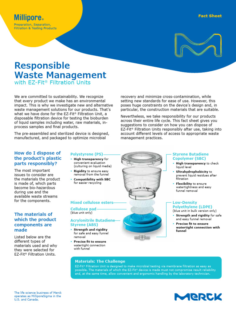 EZ-Fit Filtration data | PDF | Waste Management | Waste