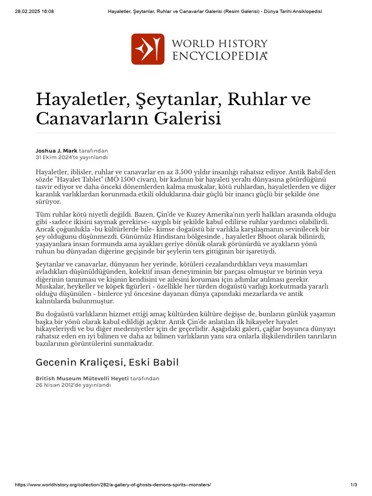 Hayaletler, Şeytanlar, Ruhlar Ve Canavarlar Galerisi (Resim Galerisi ...