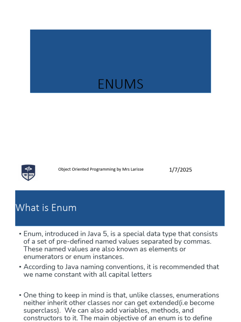 Enums | PDF