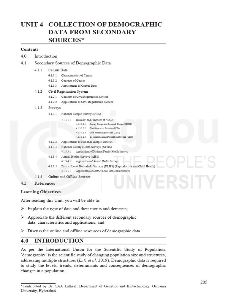 Sources of Population Data | PDF | Census | Demography