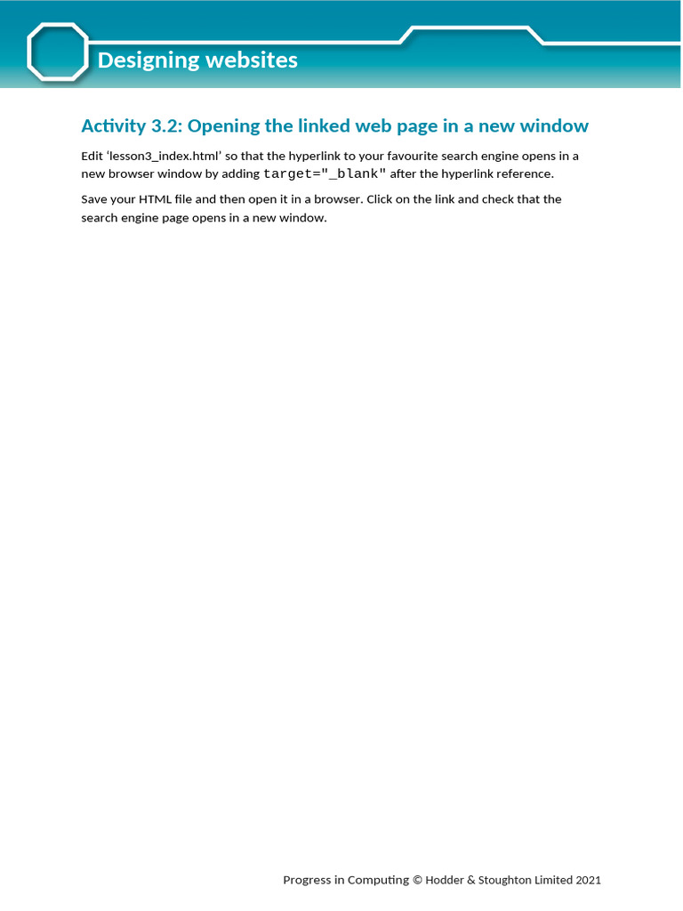 Worksheet 3.2 - Designing Websites | PDF