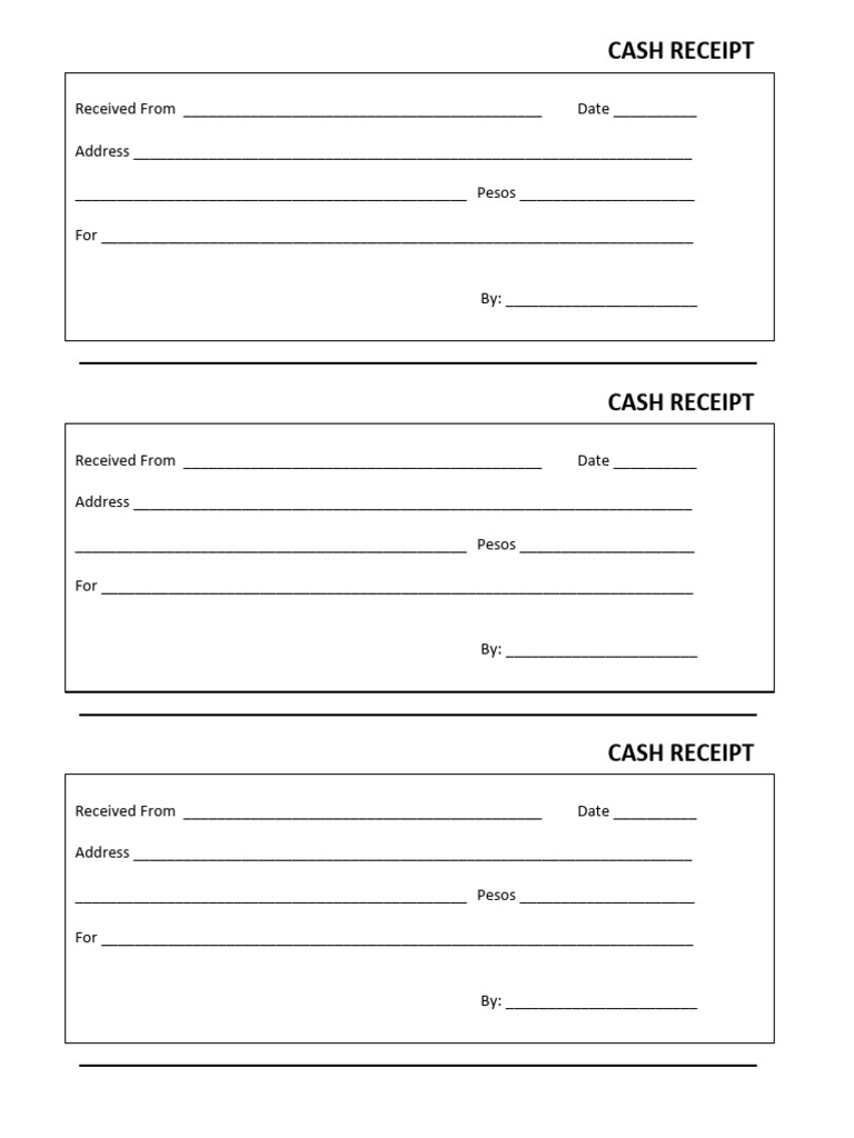 Cash Receipt Template | PDF