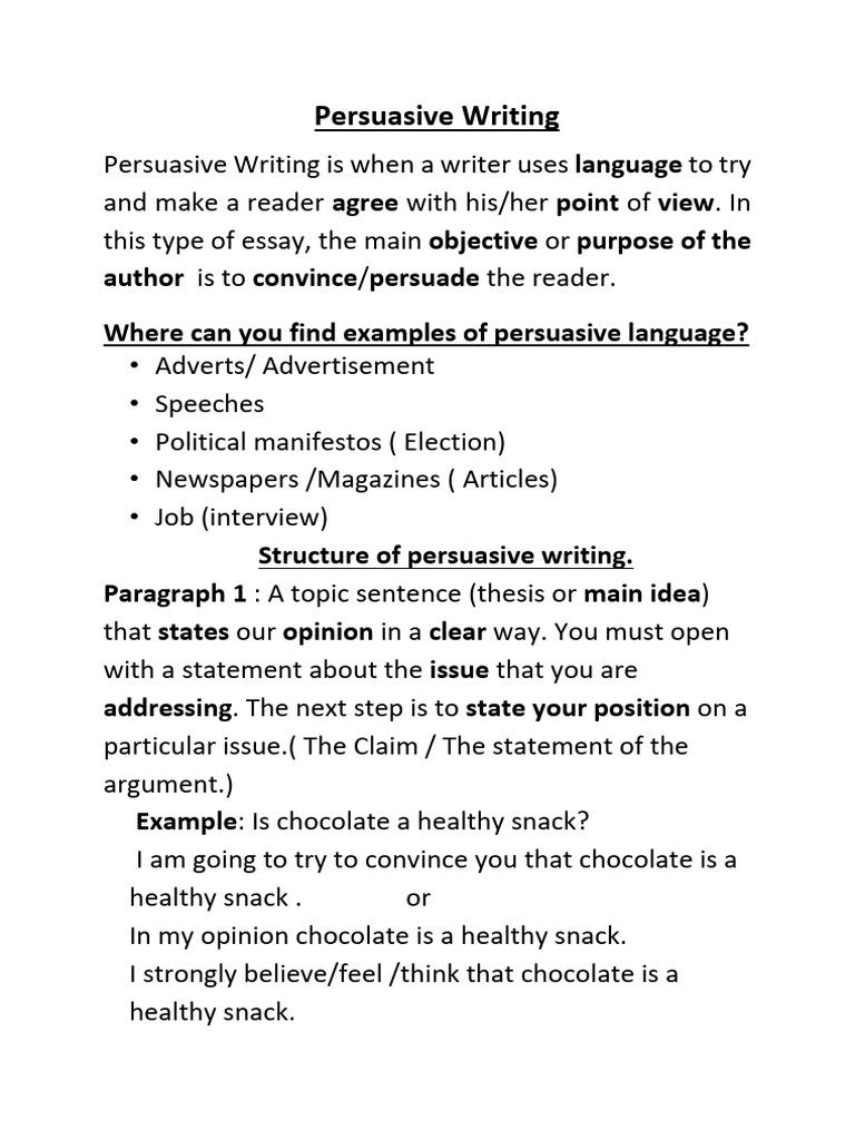 Persuasive Writing | PDF | Human Communication