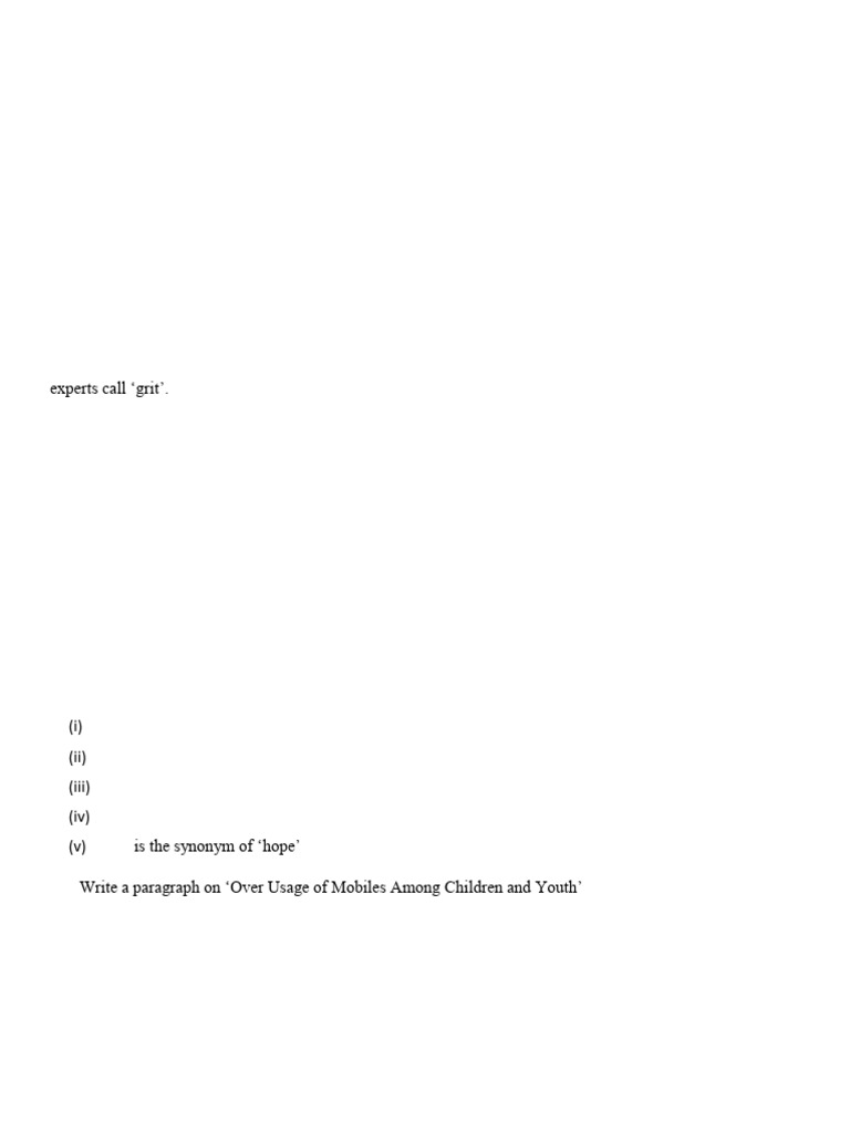 28 English Worksheet Class-Viii | PDF | Grit (Personality Trait)