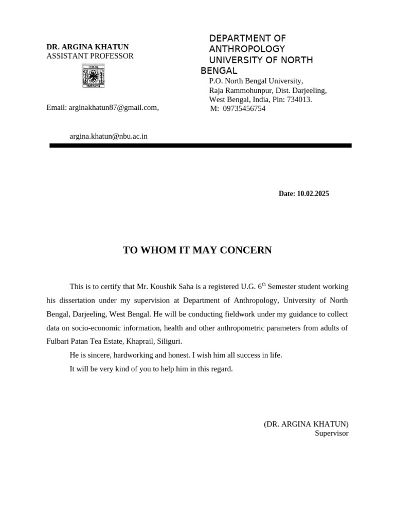 Certificate for Dissertation | PDF