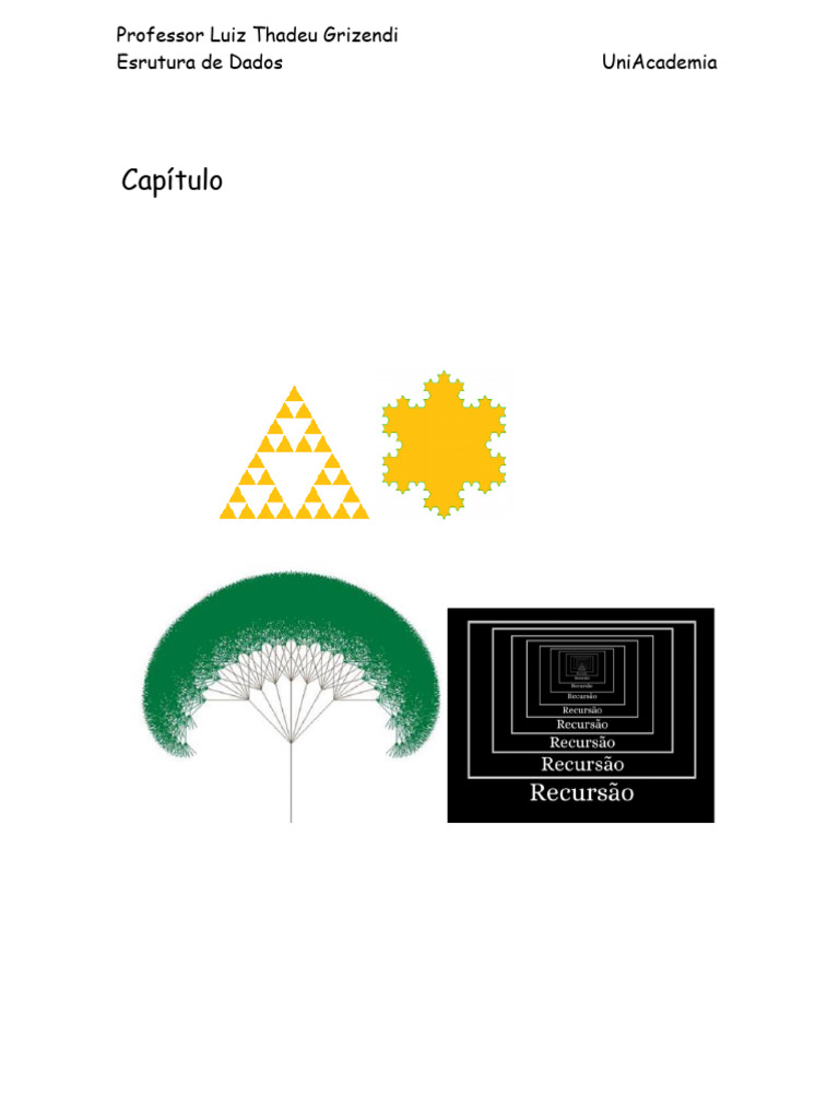Recursividade em Estruturas de Dados | PDF | Recursão | Matemática