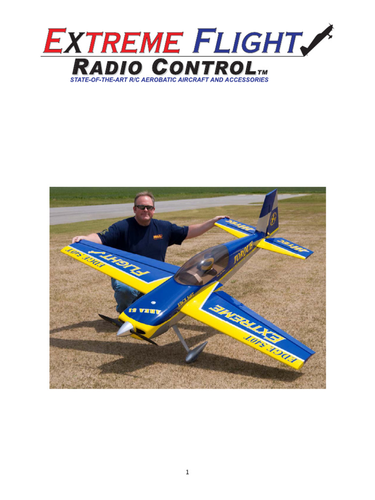 50cc Edge 540T ARF. Instruction Manual. Copyright 2009 Extreme Flight RC | PDF | Screw | Nut ...