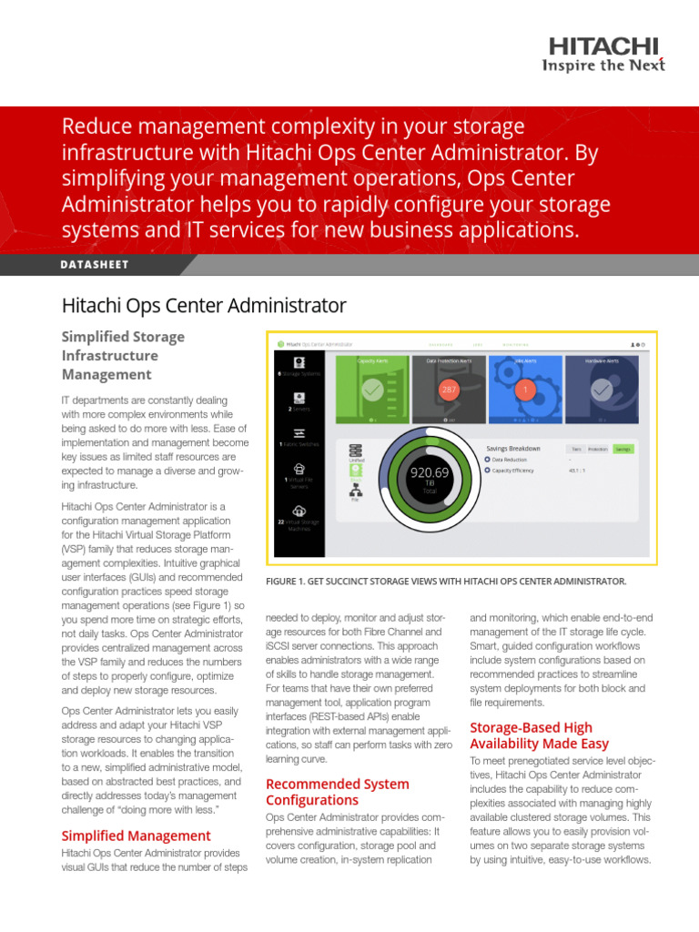 Ops Center Administrator Datasheet | PDF | File System | Computing