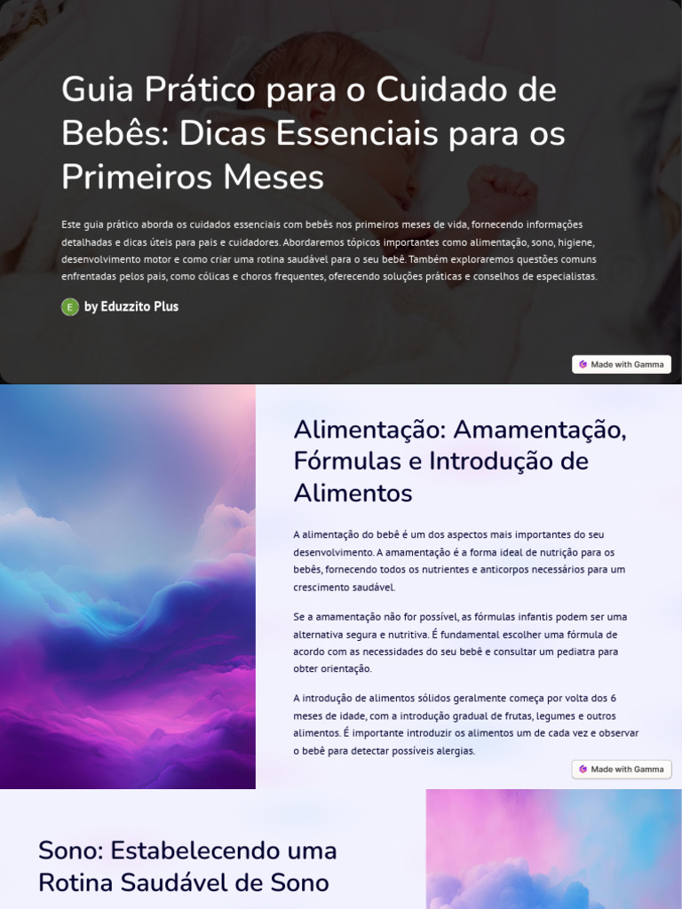 Guia Pratico Para o Cuidado de Bebes Dicas Essenciais Para Os Primeiros ...