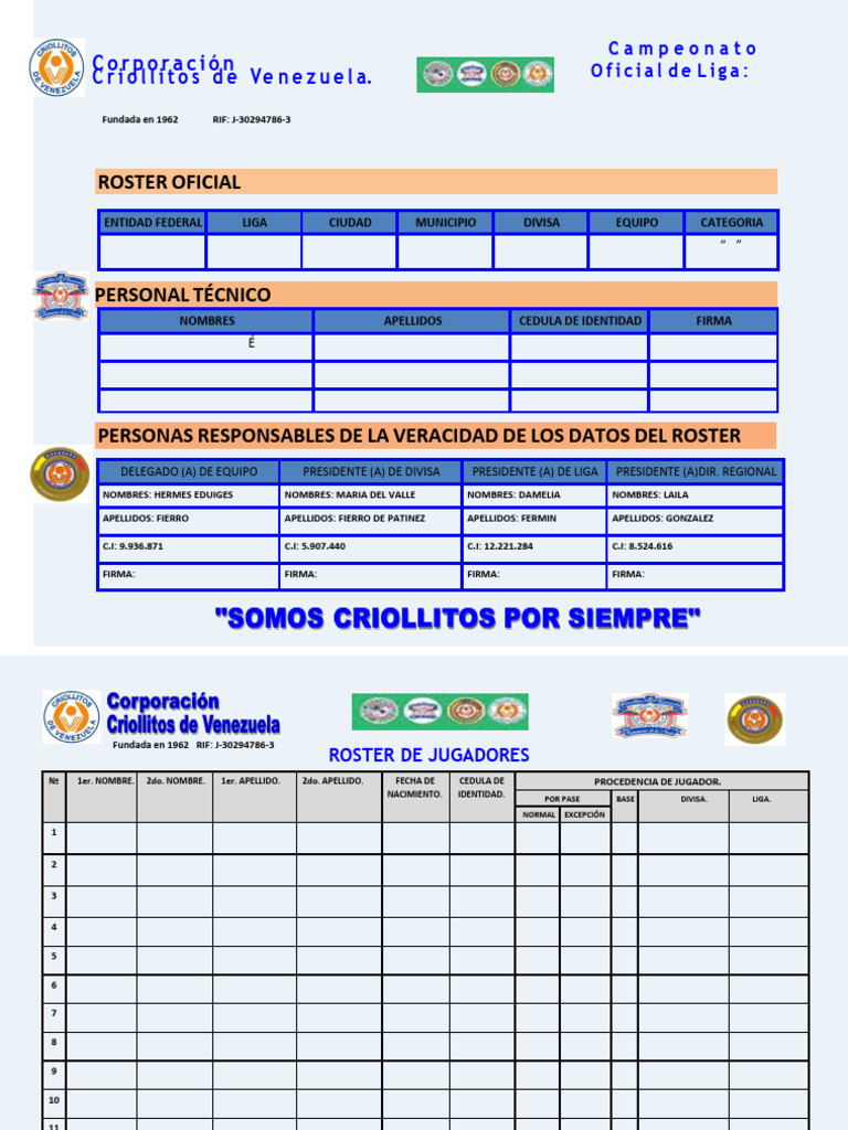 Roster Oficial de Personal 2023-2024 | PDF
