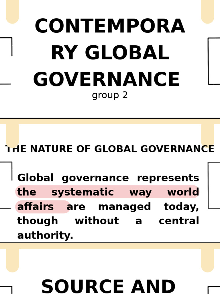 Understanding Global Governance Today | PDF | Governance | United Nations