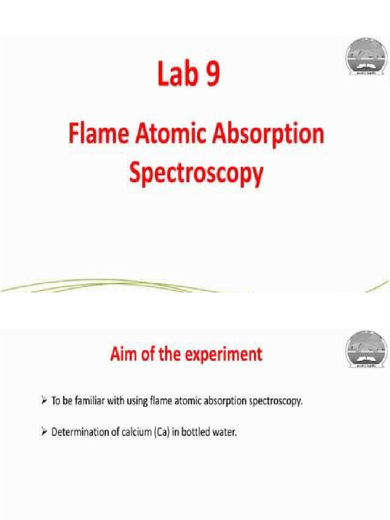 Atomic Absoption Spectrophotometer | PDF
