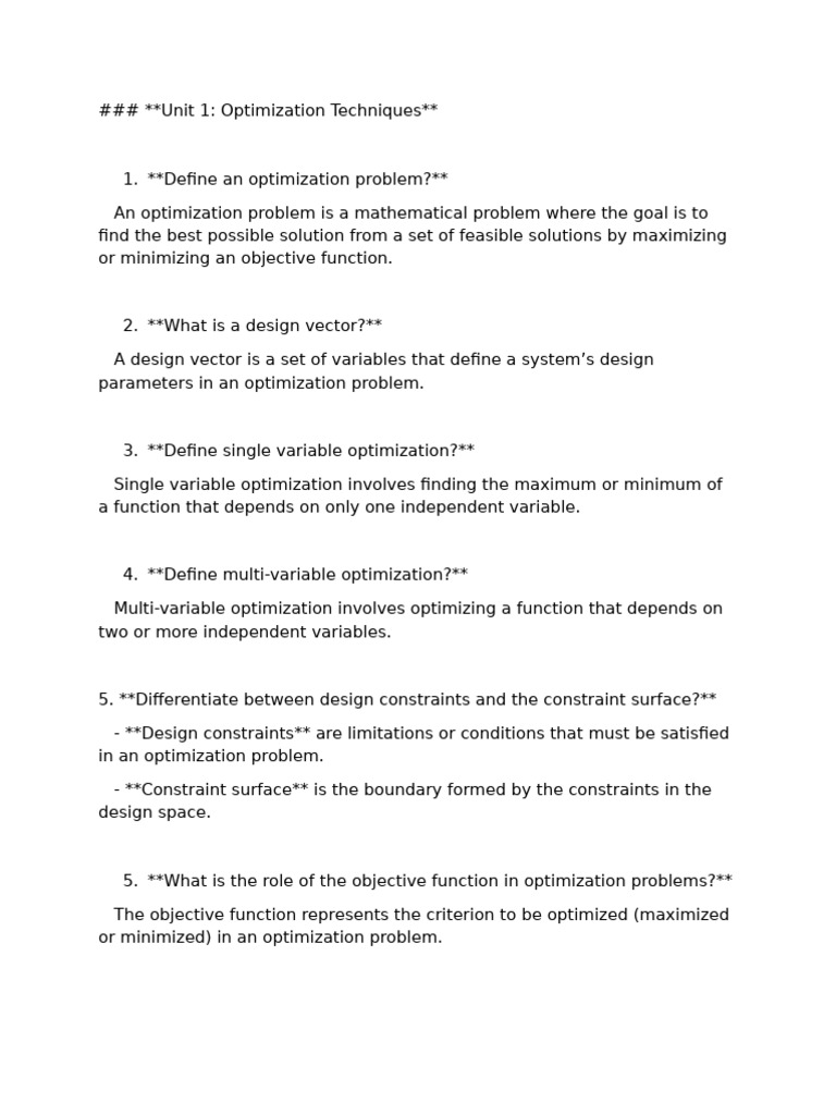 OT 2 MARKS 1,2 | PDF | Mathematical Optimization | Algorithms