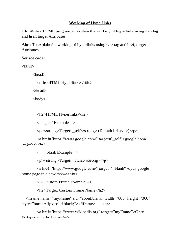 1b Hyperlinks | PDF