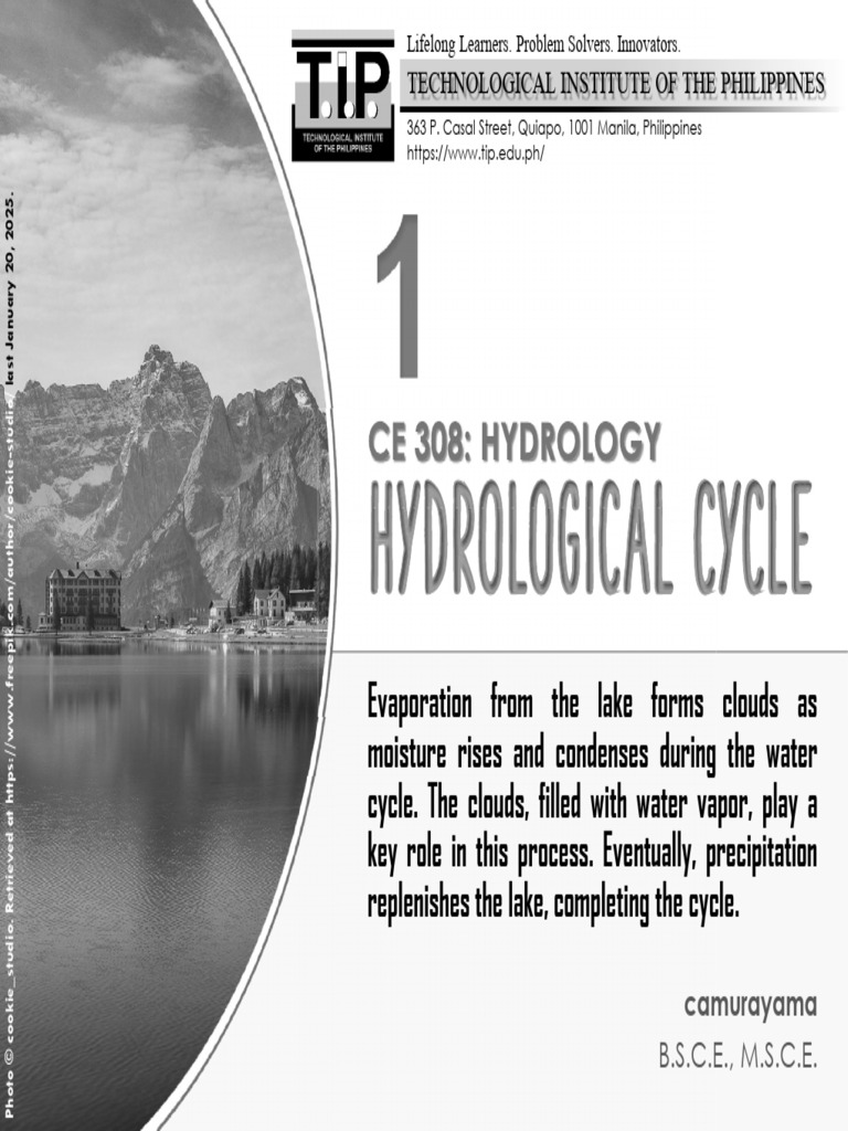 Lesson No.01 - Hydrological Cycle | PDF | Hydrology | Drainage Basin