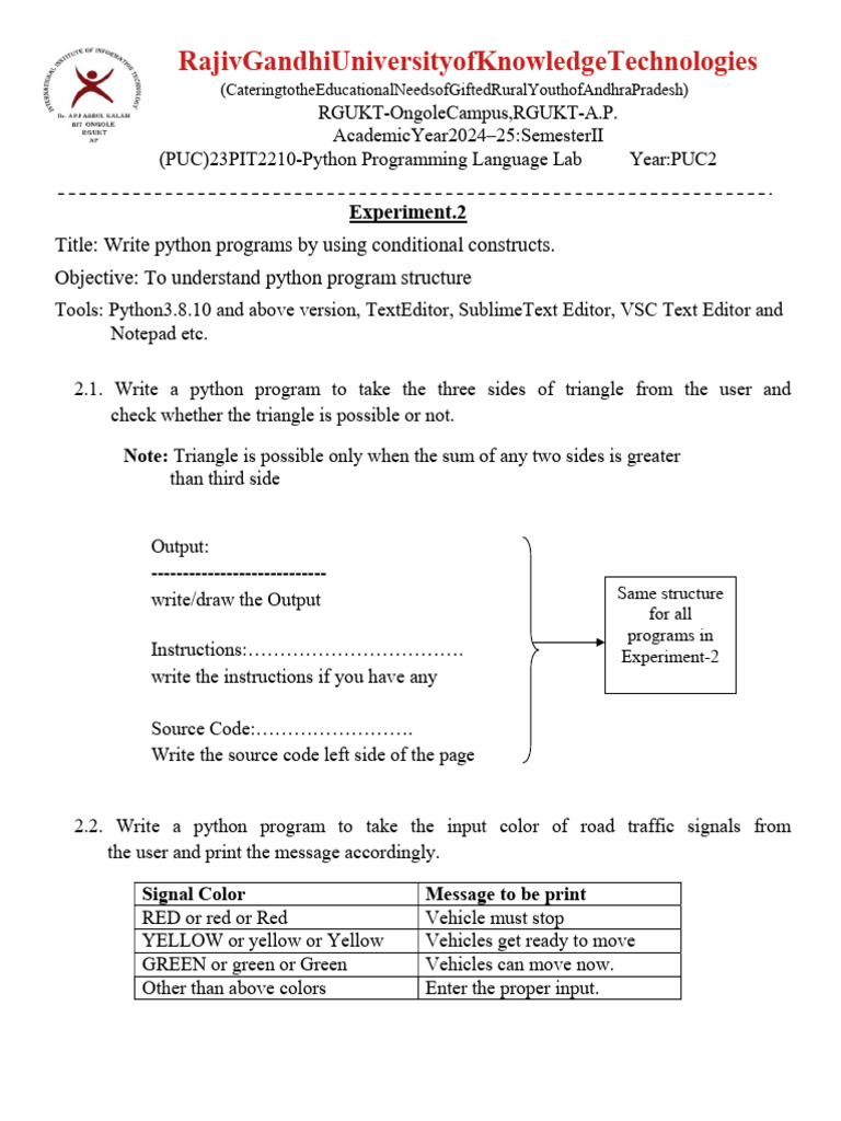 Ay 2024-2025-P2 Sem2-Experiment-2 | PDF | Python (Programming Language) | Computer Science