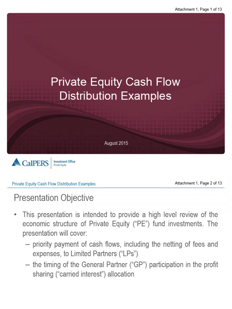 Waterfall Distribution Model | PDF | Investing | Carried Interest